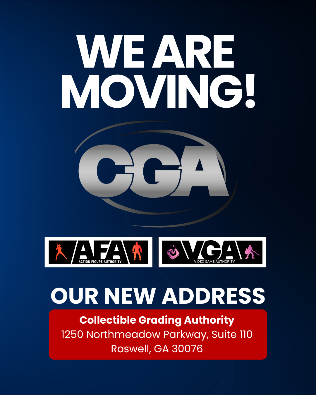 New Improved CGA Location - Collectible Grading Authority