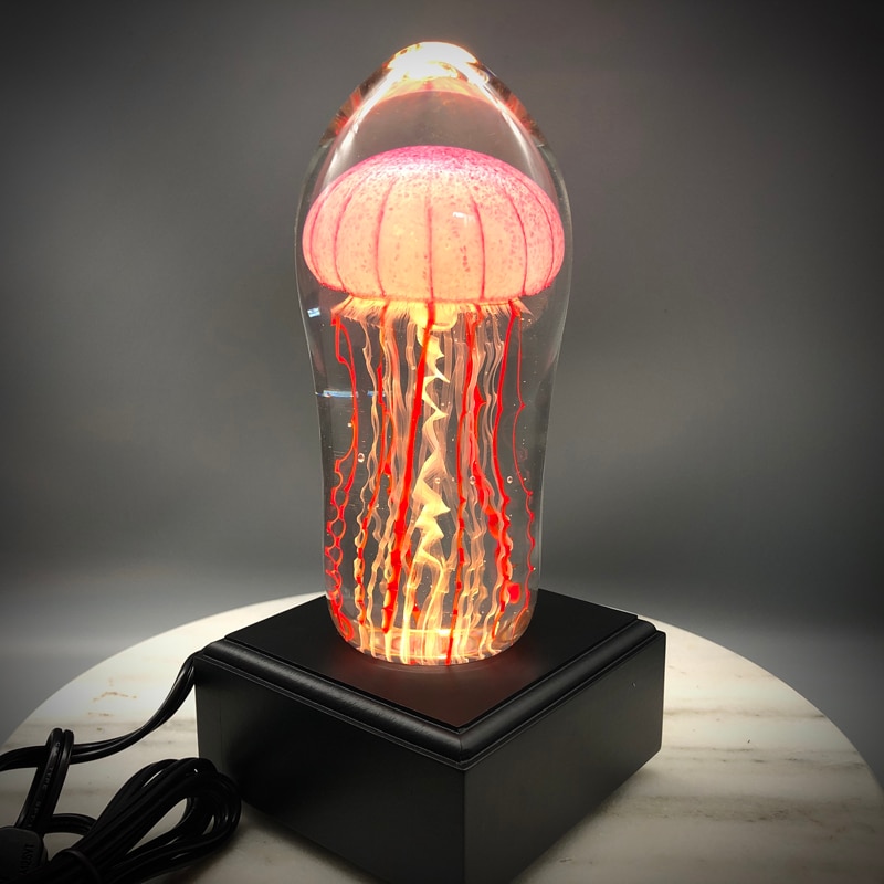 Pink Bell Jellyfish, by glass artisan Chris Sherwin, made in Vermont