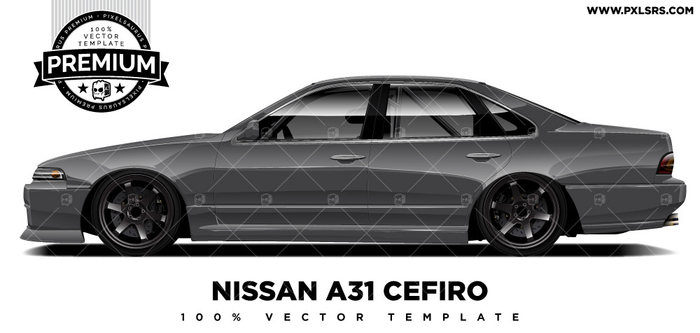 Nissan A31 Cefiro 'Premium' Vector Template - Pixelsaurus