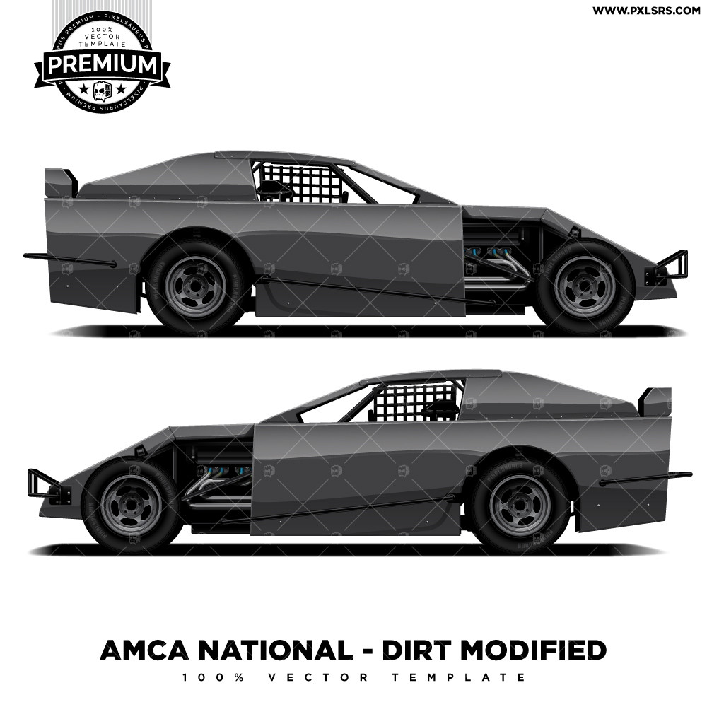 AMCA National - DIRT Modified Sides 'Premium' Vector Template - Pixelsaurus