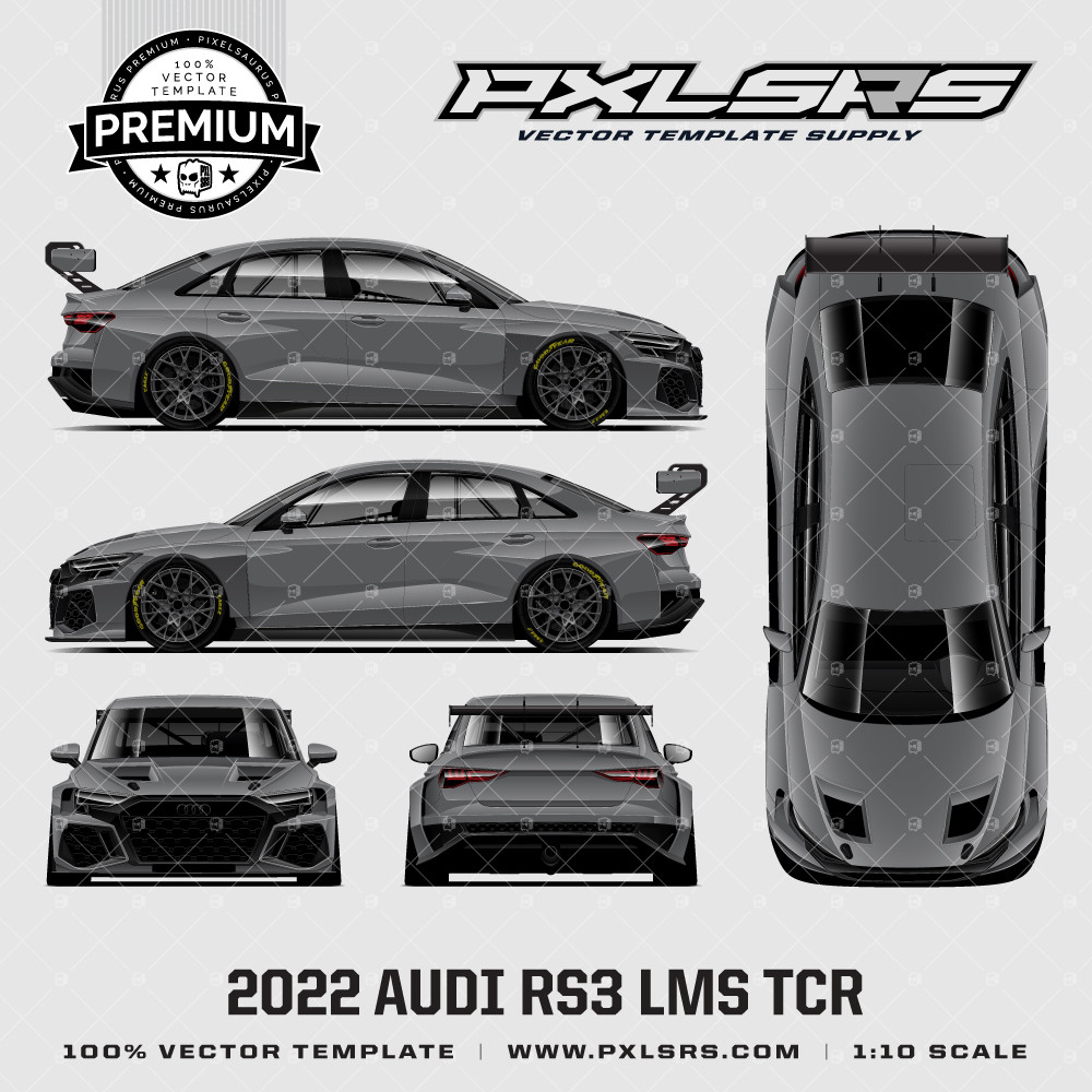 2021-2022 Audi RS3 LMS TCR - Full 'Premium' Vector Template