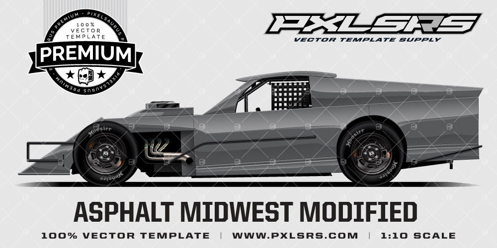 Asphalt Midwest Modified - Side 'Premium' Vector Template - Pixelsaurus