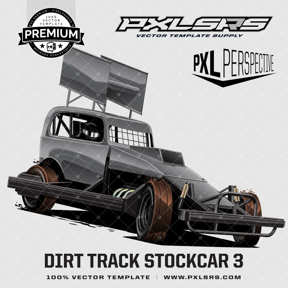 STOCKCAR / SUPERSTOCK - 'Perspective' 3 Vector Template - Pixelsaurus