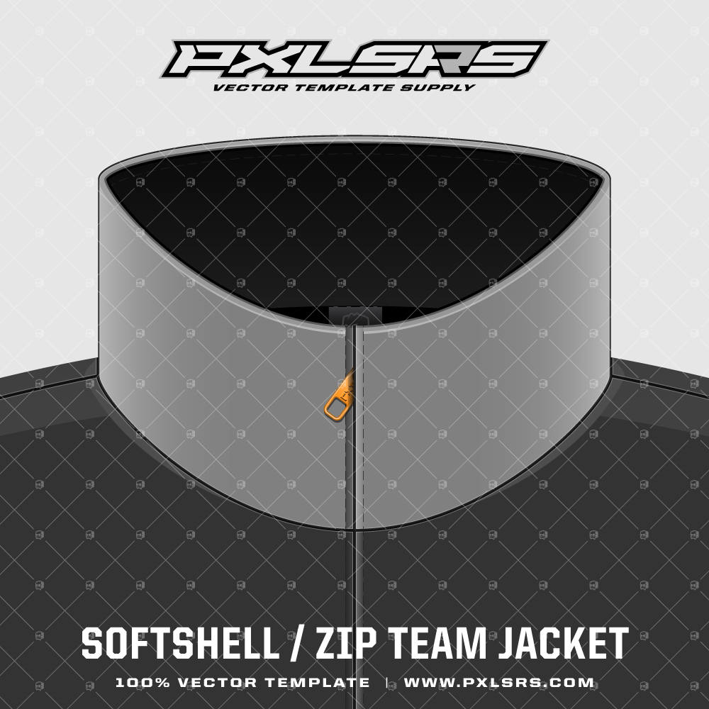 SOFTSHELL / FULL ZIP TEAM JACKET 'Vector' Template - Pixelsaurus