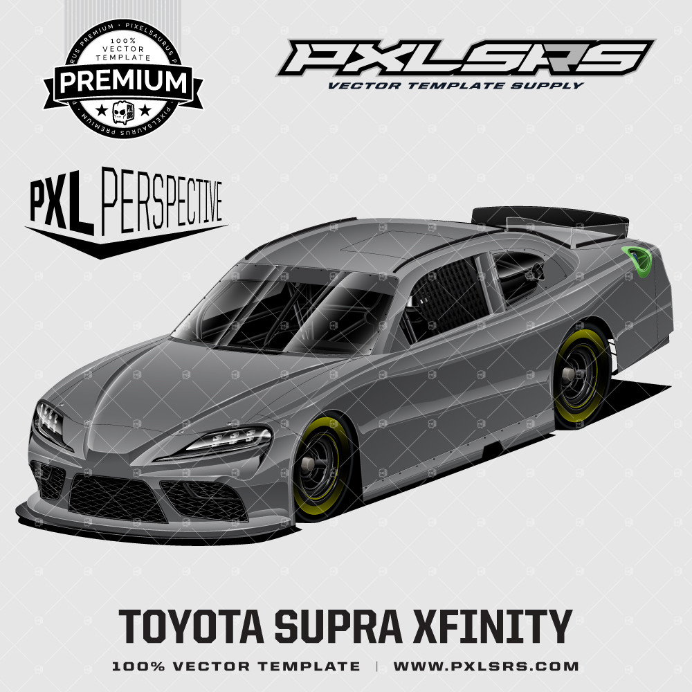 Toyota Supra XFINITY Series 'Premium Perspective' 100% Vector Template ...