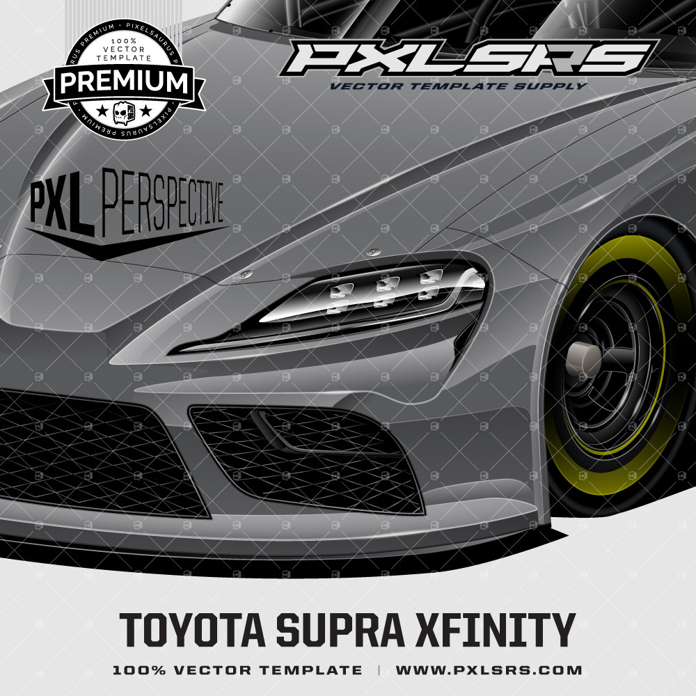Toyota Supra XFINITY Series 'Premium Perspective' 100% Vector Template ...