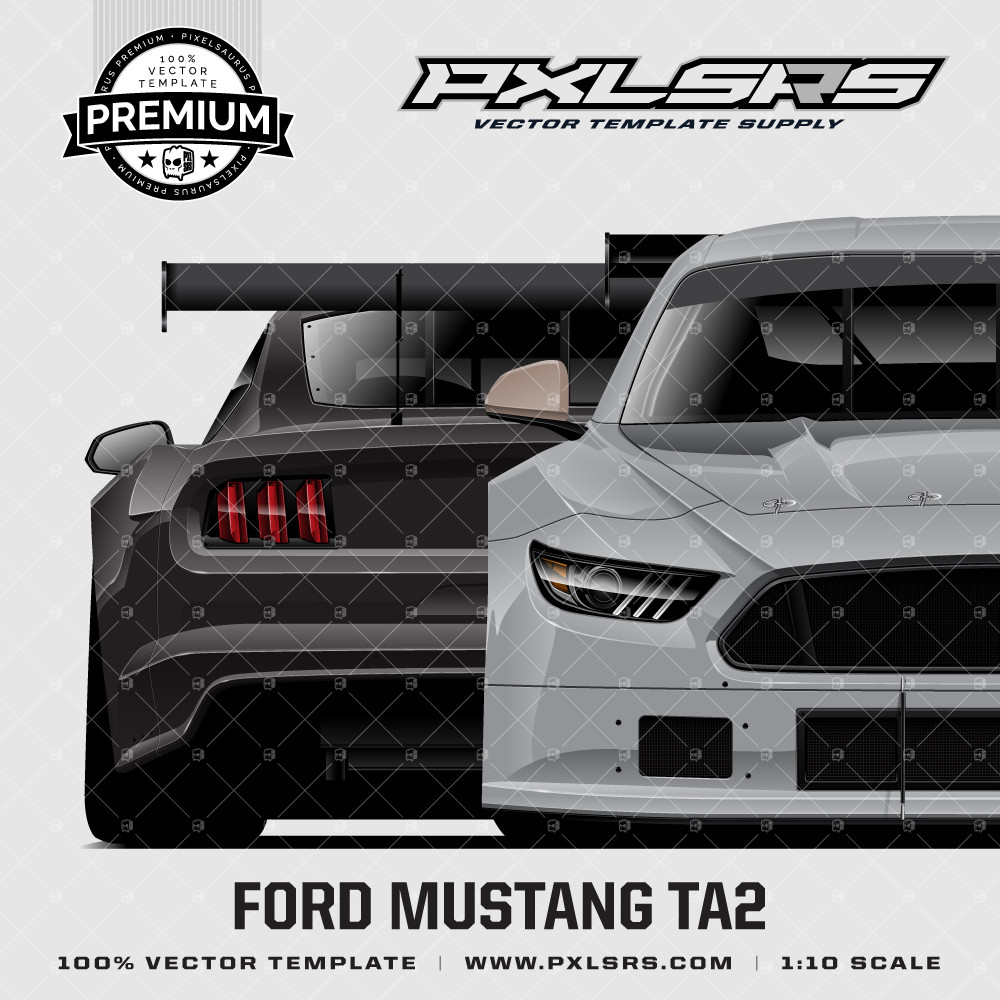 Ford Mustang TA2/Trans-Am - Full 'Premium' Vector Template