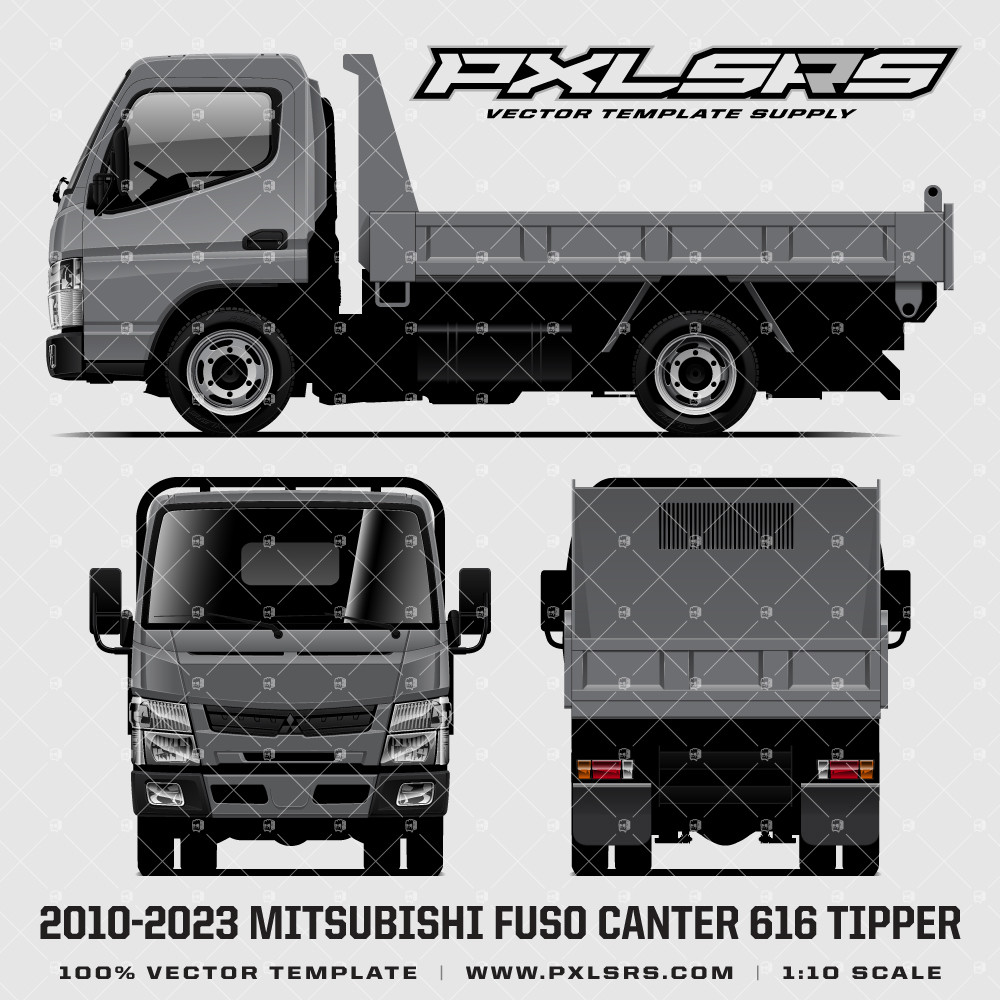 2010-2023 Mitusbishi Fuso Canter 615/616 Tipper 'Vector' Template ...