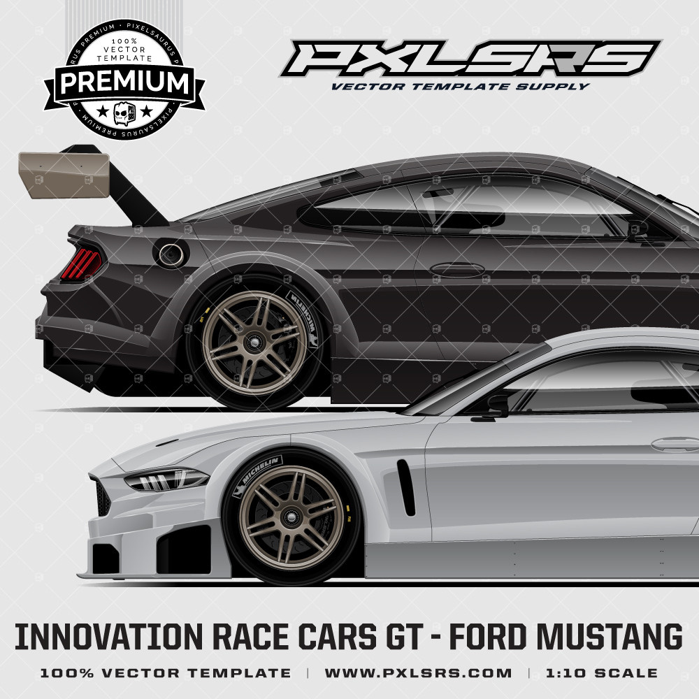 Innovation Race Cars IRC GT - Ford Mustang - Full 'Premium' Vector ...