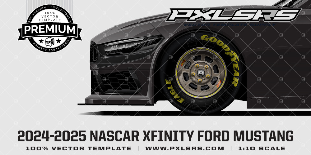 2024-2025 Ford Mustang Nascar Xfinity Series 'Premium' Side Vector ...
