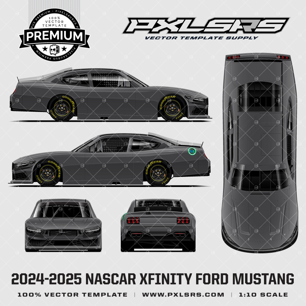 2024-2025 Ford Mustang Nascar Xfinity Series 'Premium' Full Vector ...