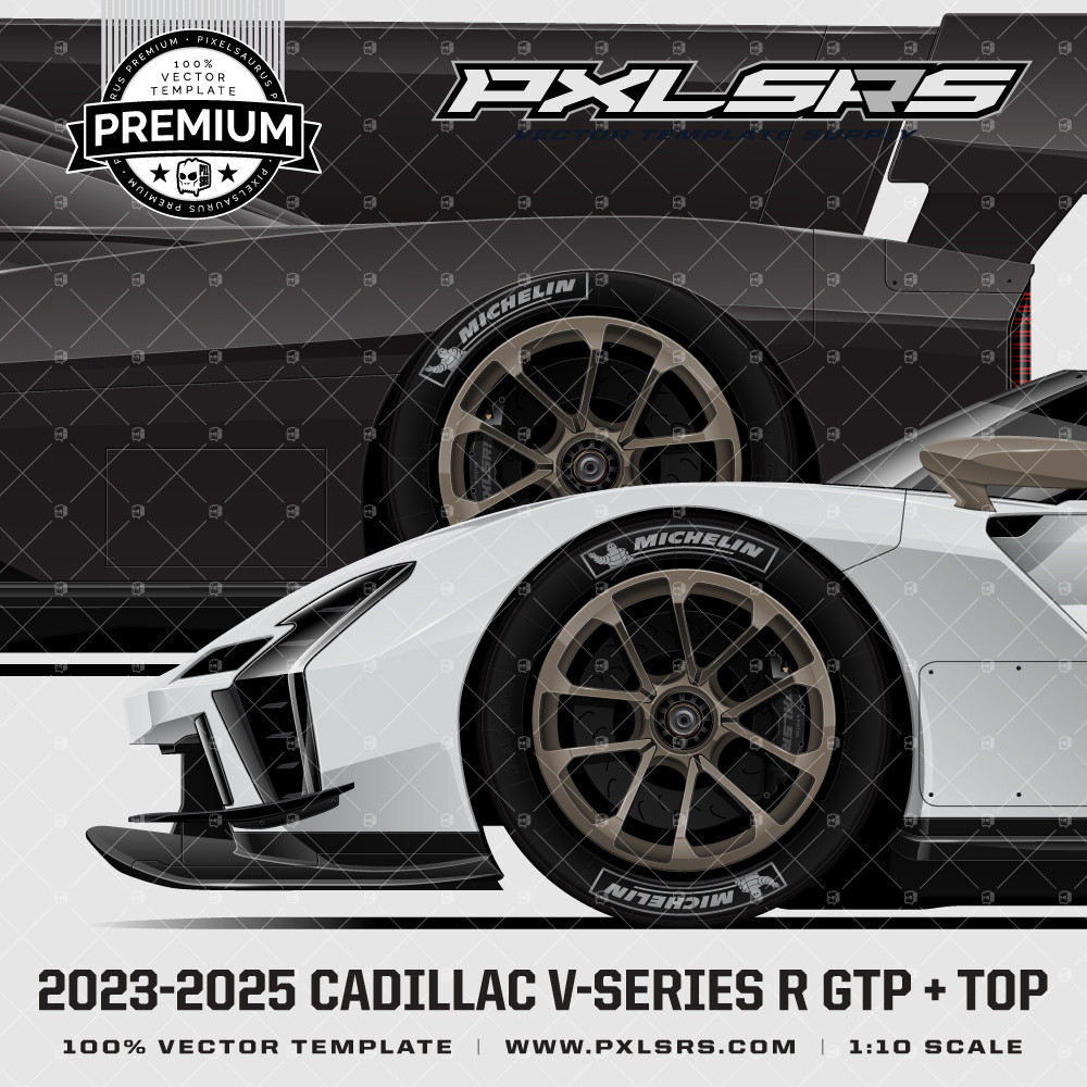 2023-2025 CADILLAC V-Series R - GTP + Top 'Premium' Vector Template ...