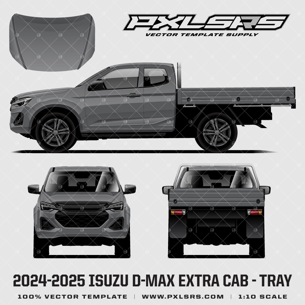 2024-2025 Isuzu D-Max Extra Cab - Tray 'Vector' Template - Dmax ...