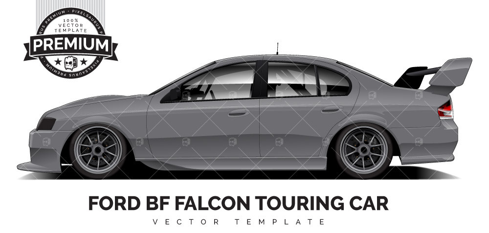 Ford BF Falcon V8 Supercar / Touring Car 'PREMIUM' - Pixelsaurus