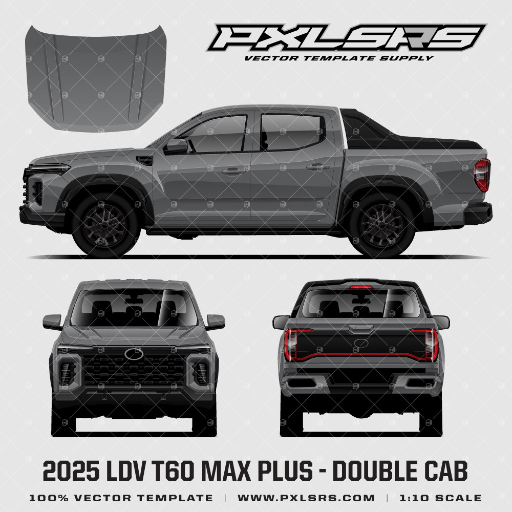 2024-2025 LDV T60 MAX PLUS / MAXUS T90 Double Cab - 'Vector' template ...