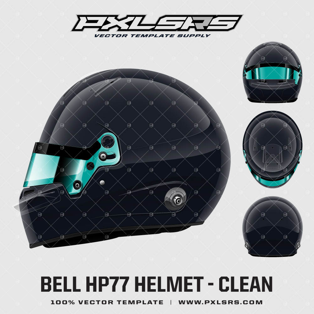 Bell HP77 'Clean' Helmet Vector Mockup Template - Pixelsaurus