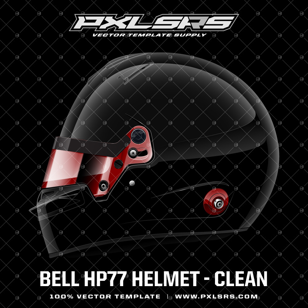 Bell HP77 'Clean' Helmet Vector Mockup Template - Pixelsaurus