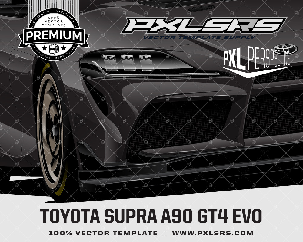 Toyota Supra A90 GT4 EVO 'Premium Perspective' 100% Vector Template