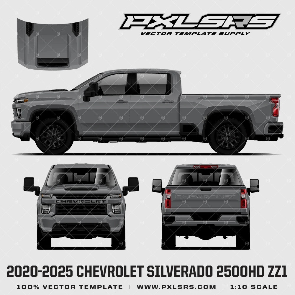 2015-2019 Ford F-150 Crew Cab - Vector Template