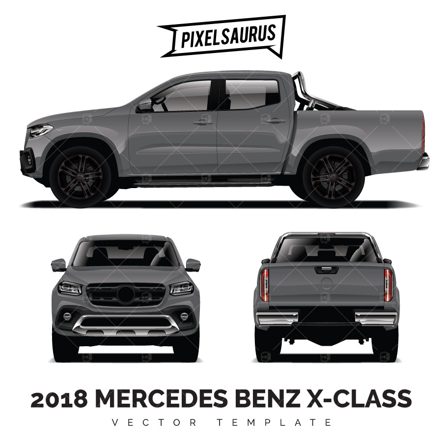 2018 Mercedes Benz X-Class Vector Template