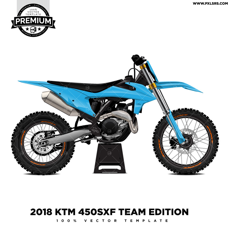 2018 KTM 450 SFX Factory Edition 'Premium' Vector Template - Pixelsaurus