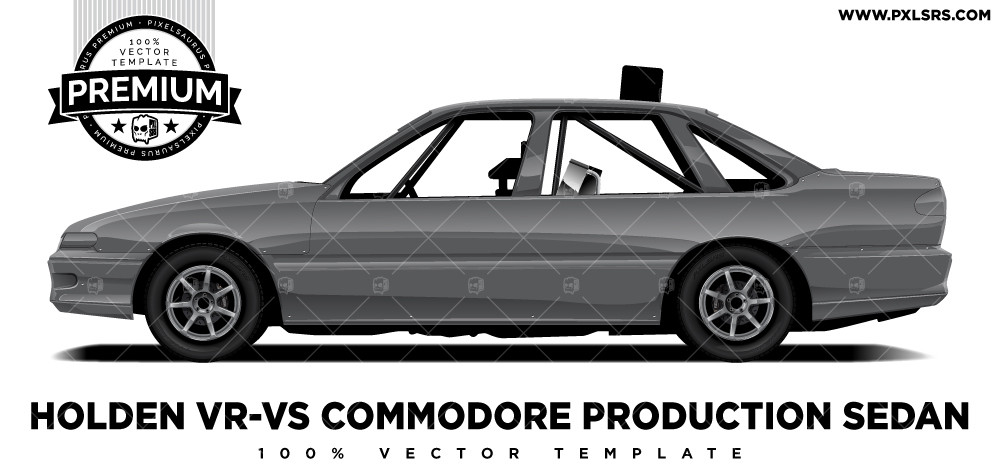 Holden VR-VS Commodore Production Sedan 'Premium' Vector Template ...