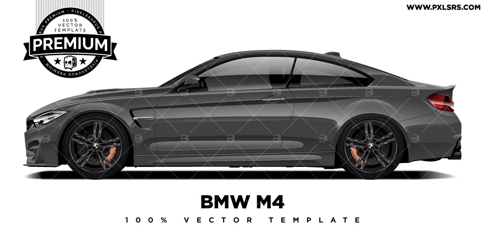 BMW F82 M4 'Premium' Vector Template - Pixelsaurus