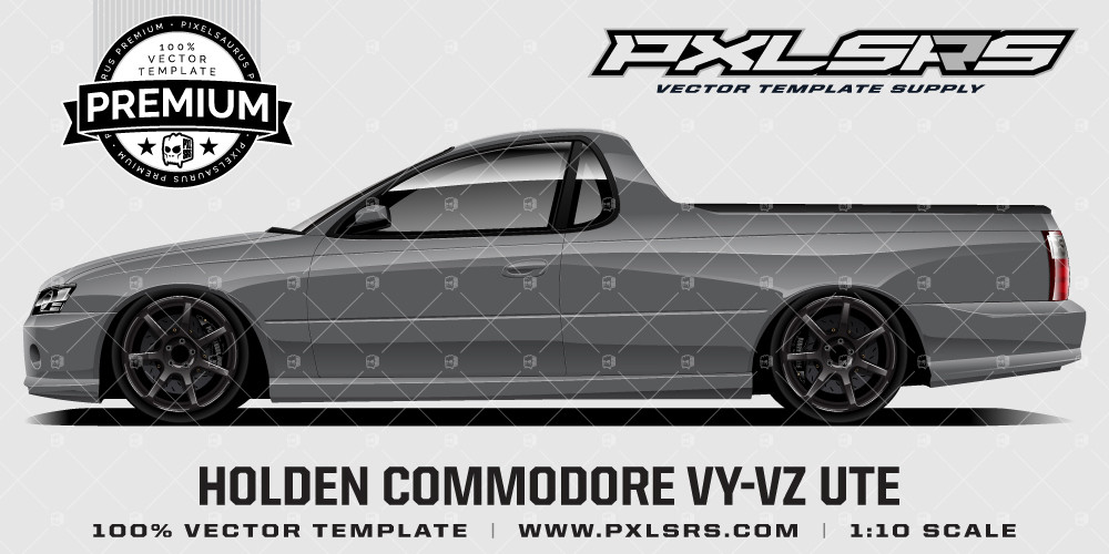 Holden Commodore VY-VZ Ute 'Premium' Vector Template - Pixelsaurus