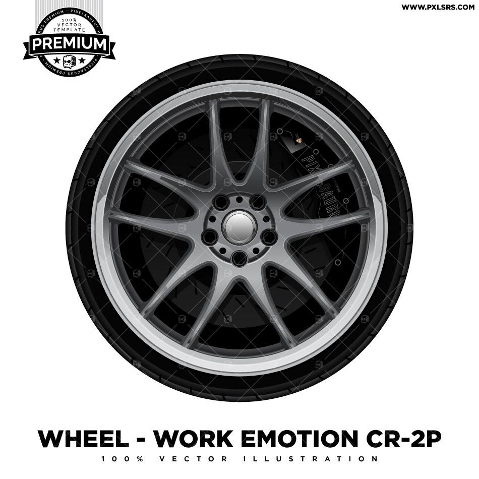 Work Emotion CR-2P 'Premium' Vector Wheel - Pixelsaurus