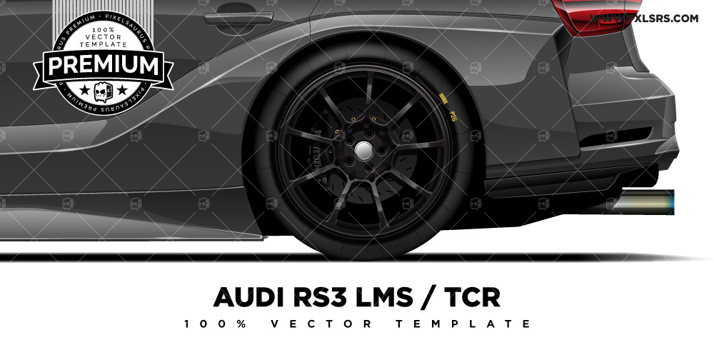 Audi RS3 LMS TCR 'Premium' Vector Template - Pixelsaurus