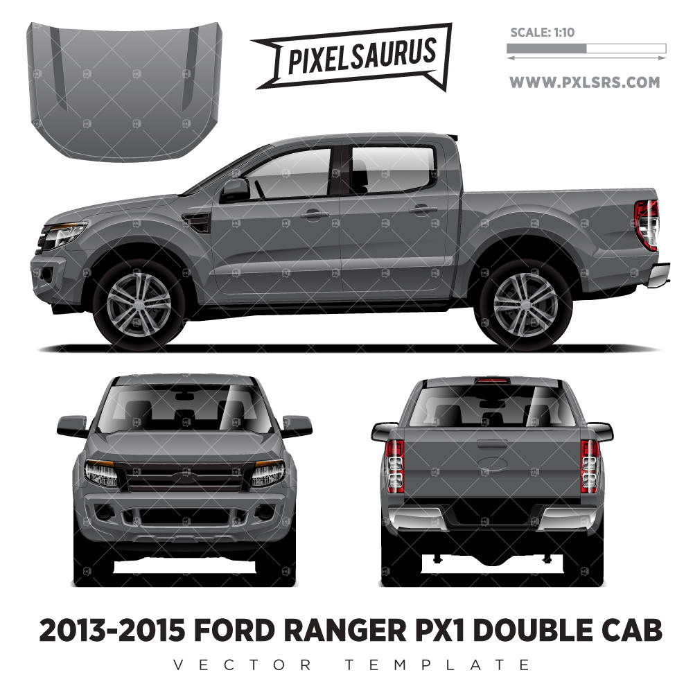 2019 Ford Ranger PX3 - Vector Template