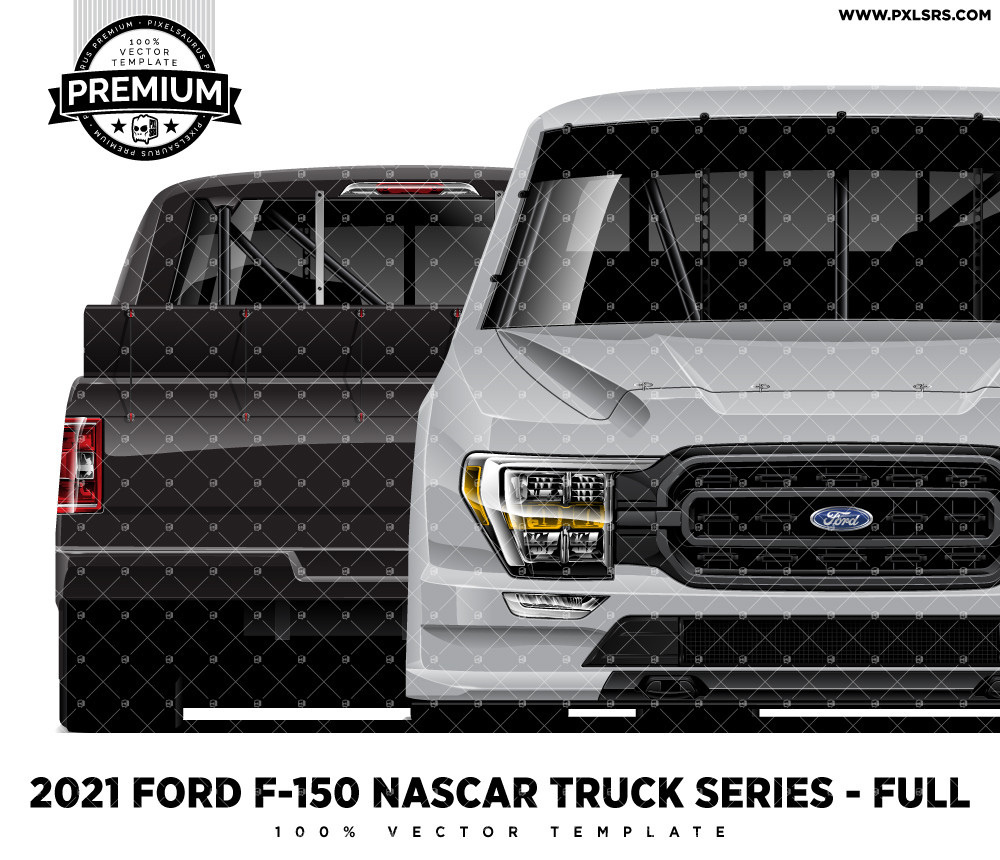 2021 Ford F-150 Nascar Truck Series - Full 'Premium' Side Vector Template