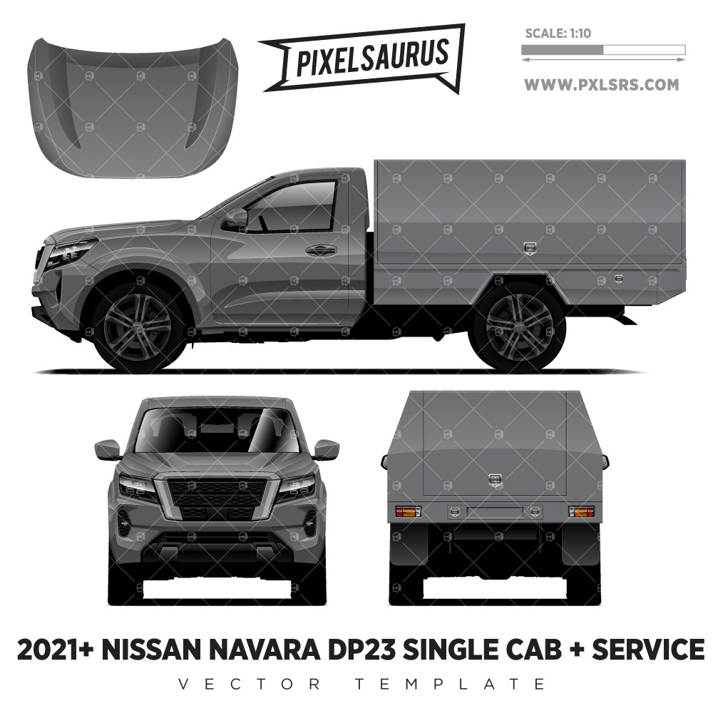 2021+ Nissan Navara NP300/D23 (Frontier) Single Cab + Service Vector ...