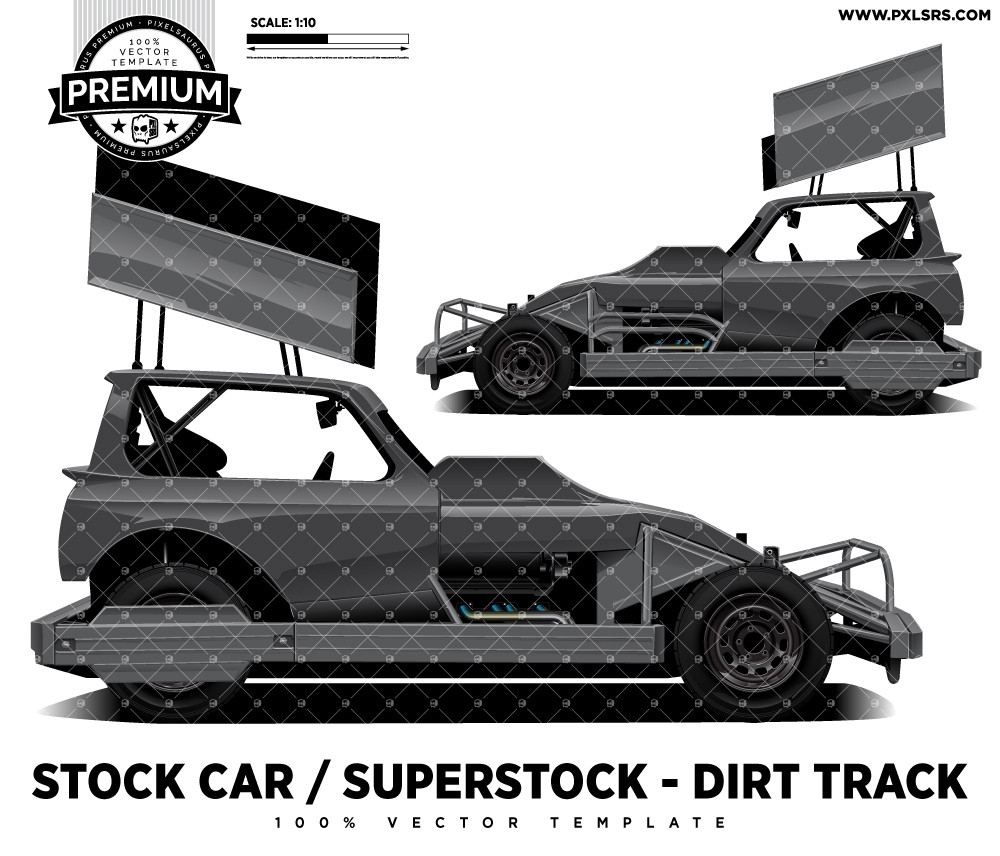 STOCKCAR / SUPERSTOCK - Tri-Rail 'Premium' Vector Template - Pixelsaurus