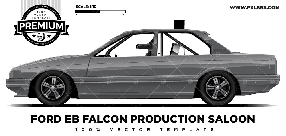 Ford EB Falcon - Dirt Saloon 'Premium' Vector Template
