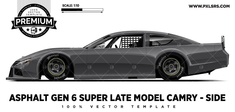 Asphalt Gen 6 Super Late model Camry - Side 'Premium' Vector Template ...