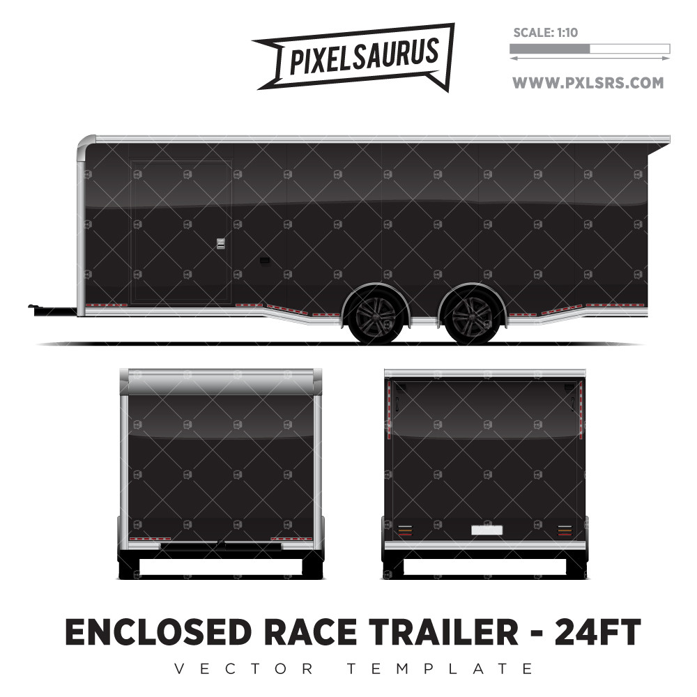 Enclosed Race Car Trailer - 24FT 'Vector' Template