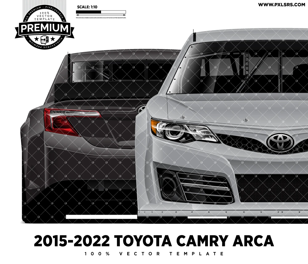 2015-2022 Toyota Camry ARCA - Full 'Premium' Vector Template