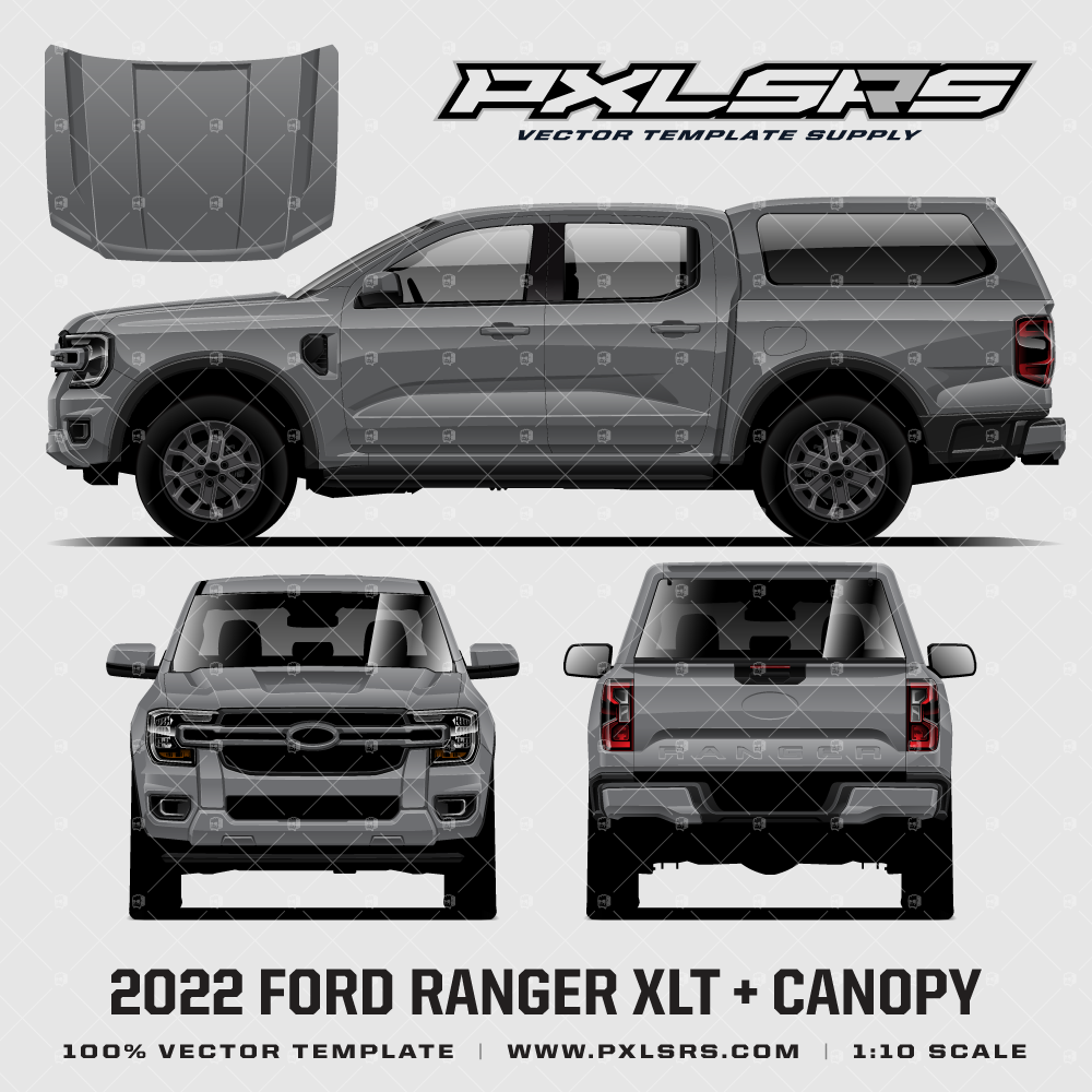 2019 Ford Ranger PX3 - Vector Template