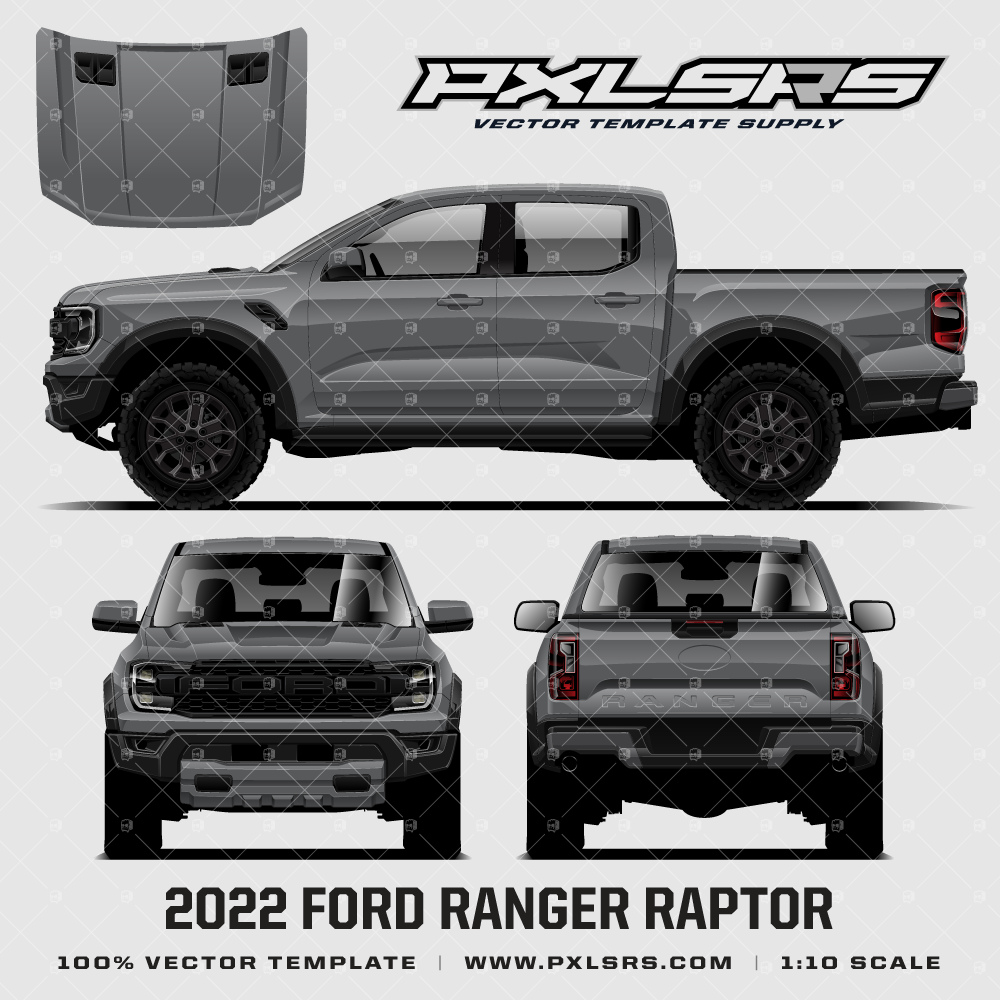 2019 Ford Ranger PX3 - Vector Template