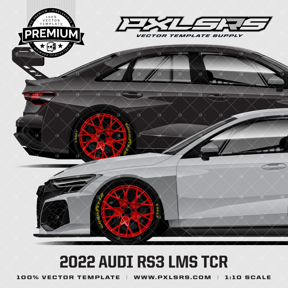 2021-2022 Audi RS3 LMS TCR - Full 'Premium' Vector Template