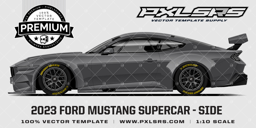 2023 Ford Mustang Australian Supercar - Side 'PREMIUM' Template ...