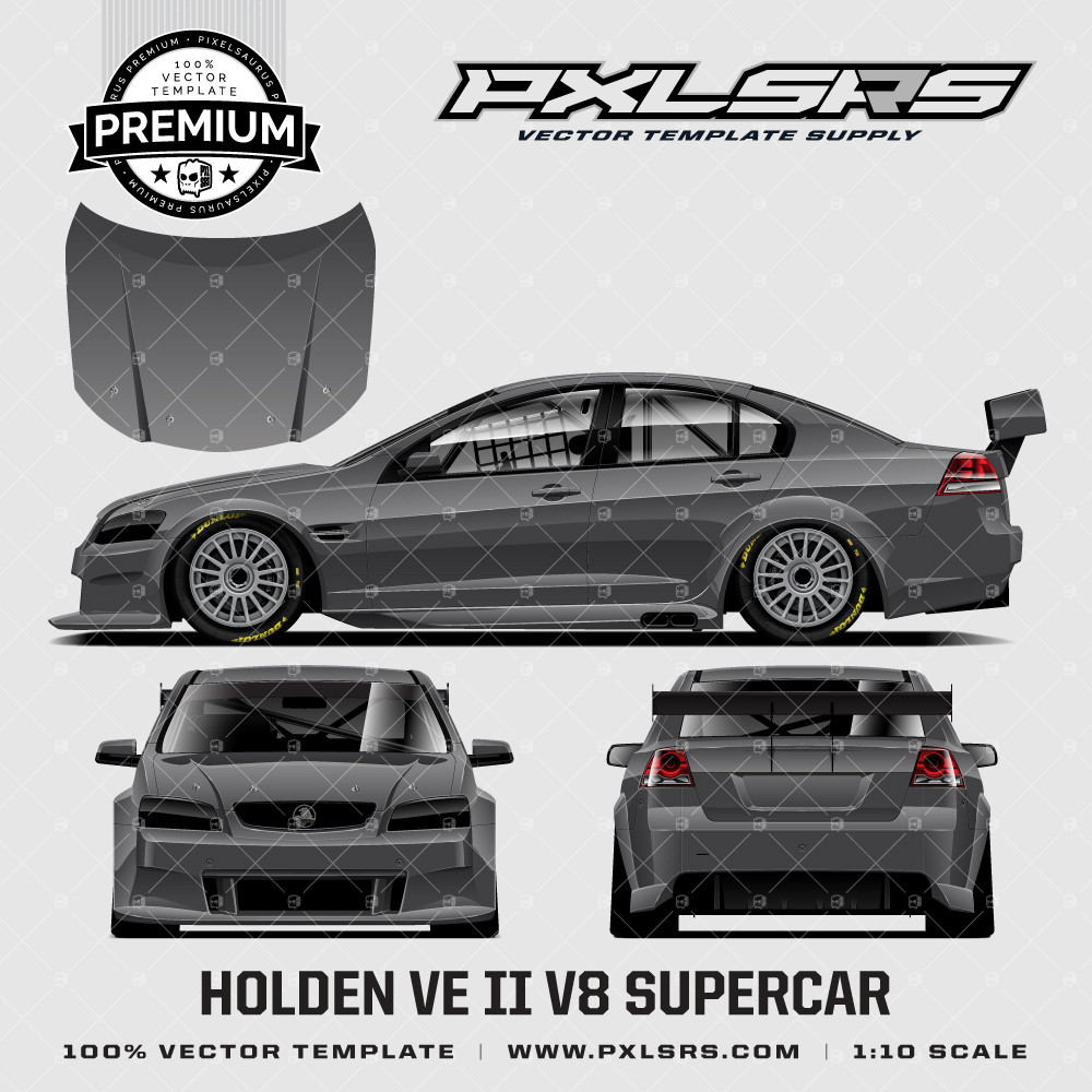 Holden Commodore VE II - V8 Supercar 'Premium' Vector Template ...