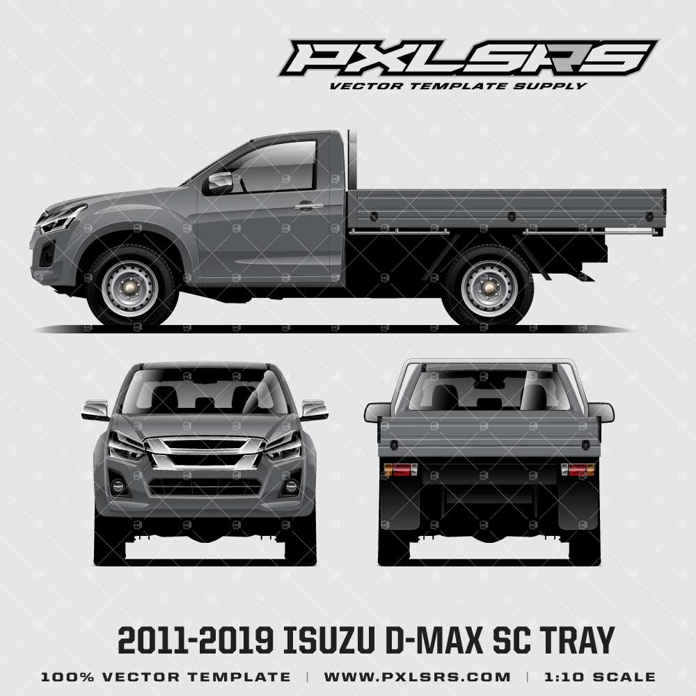 2011-2019 Isuzu D-Max Single Cab + Tray (RT) 'Vector' Template - Dmax