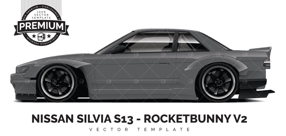 Nissan Silvia S13 - Rocketbunny V2 'Premium' - Pixelsaurus