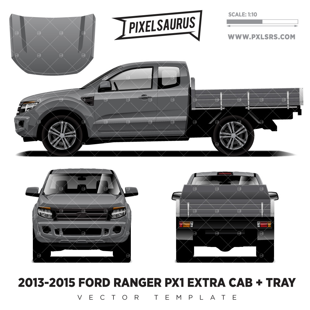 2019 Ford Ranger PX3 - Vector Template