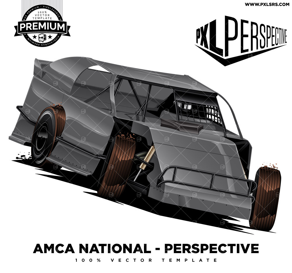 AMCA National - DIRT Modified 'Premium Perspective' Vector Template ...