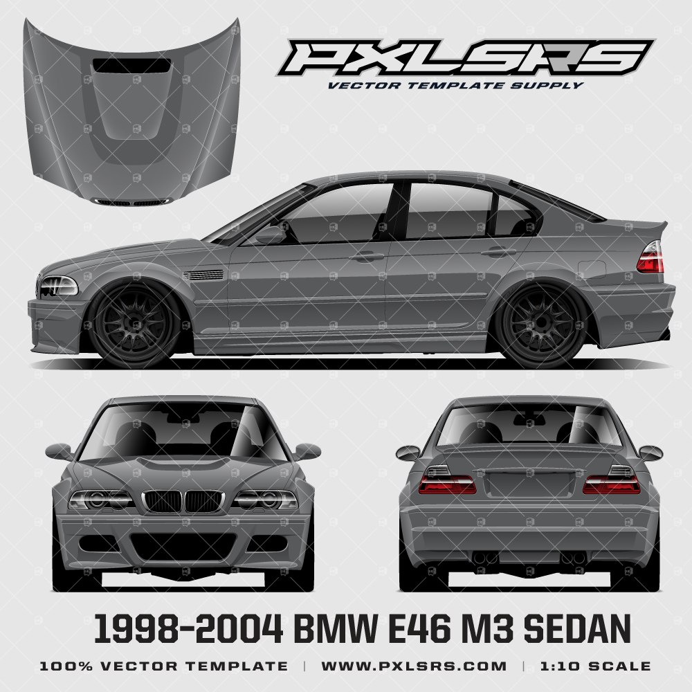 BMW E36 M3 Coupe vector Template