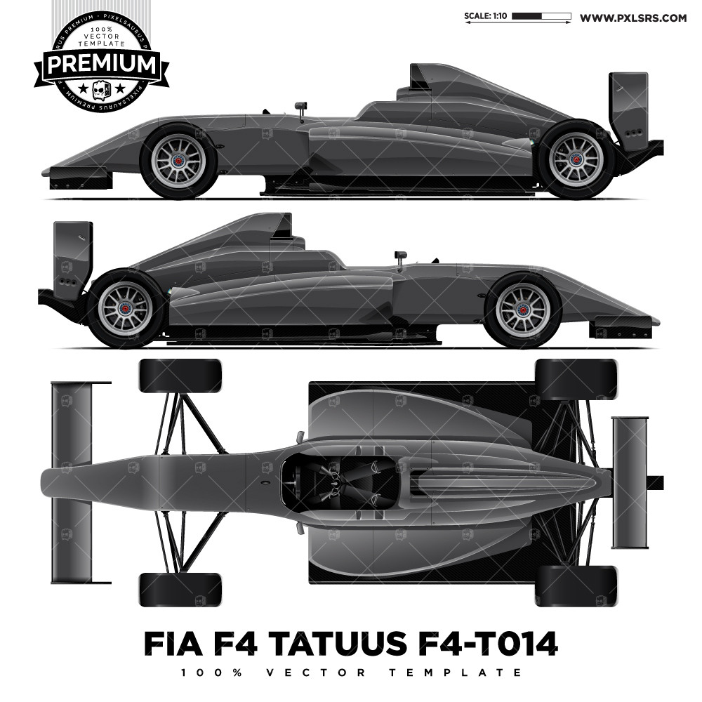 FIA F4 TATUUS f4-t014 'Premium' Vector Template - Pixelsaurus