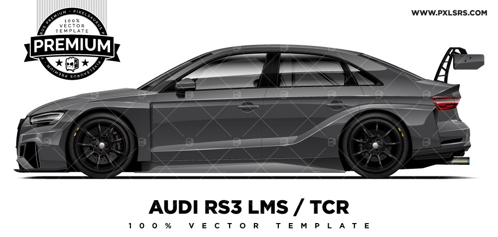 Audi RS3 LMS TCR 'Premium' Vector Template - Pixelsaurus